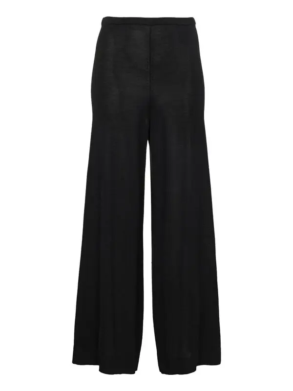 TOTEME Knitted Silk-cashmere Trousers - Black