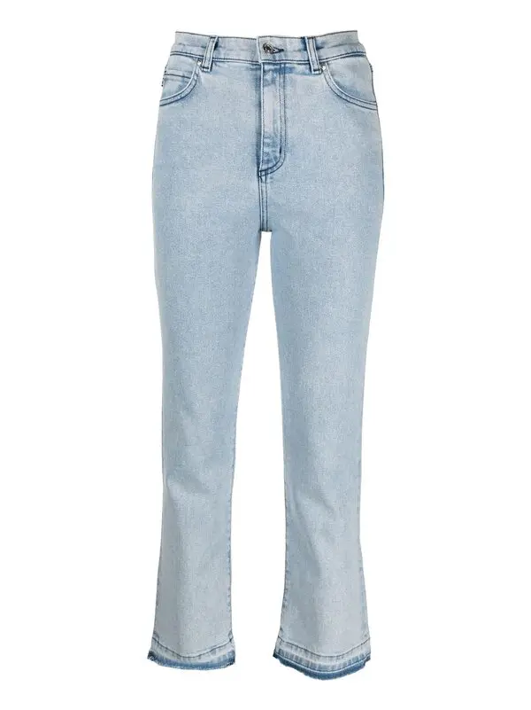 Hugo Cropped Straight-leg Jeans - Blue