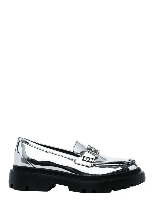 Bally Gioia Chunky Leather Loafers - Silver