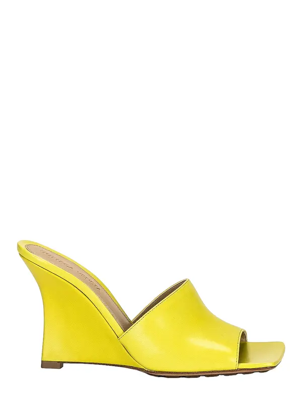 Bottega Veneta Stretch Mule Wedges - Kiwi