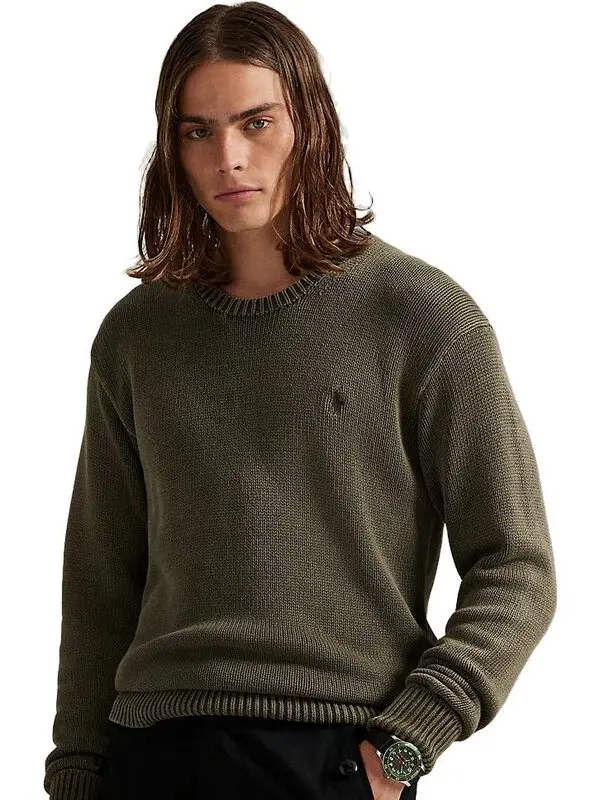 Ralph Lauren Garment-dyed Cotton Sweater - Company Olive
