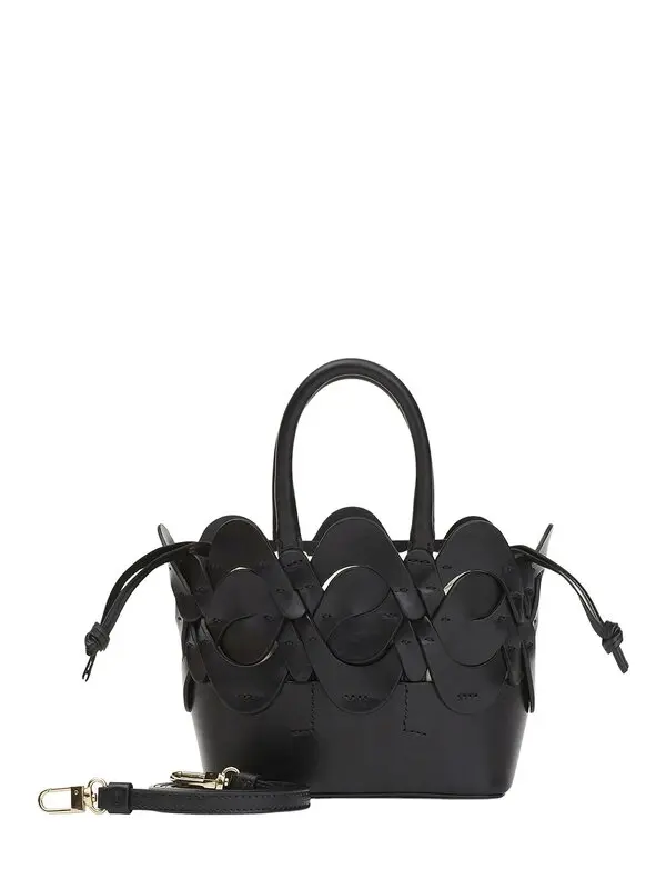 Lafayette 148 New York Vachetta Leather Mini Tote Bag - Black