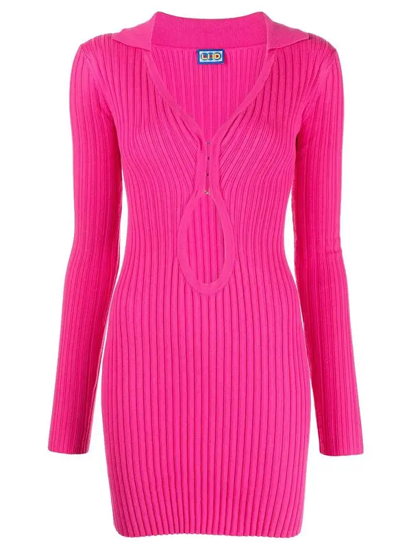 Lhd Vida Cut-out Mini Dress - Pink
