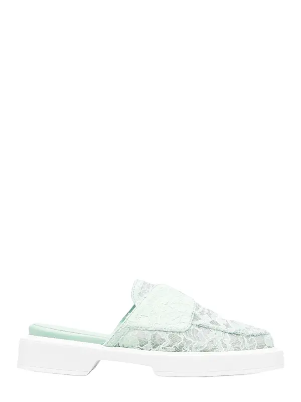 LE SILLA Yacht Lace Mules - Green