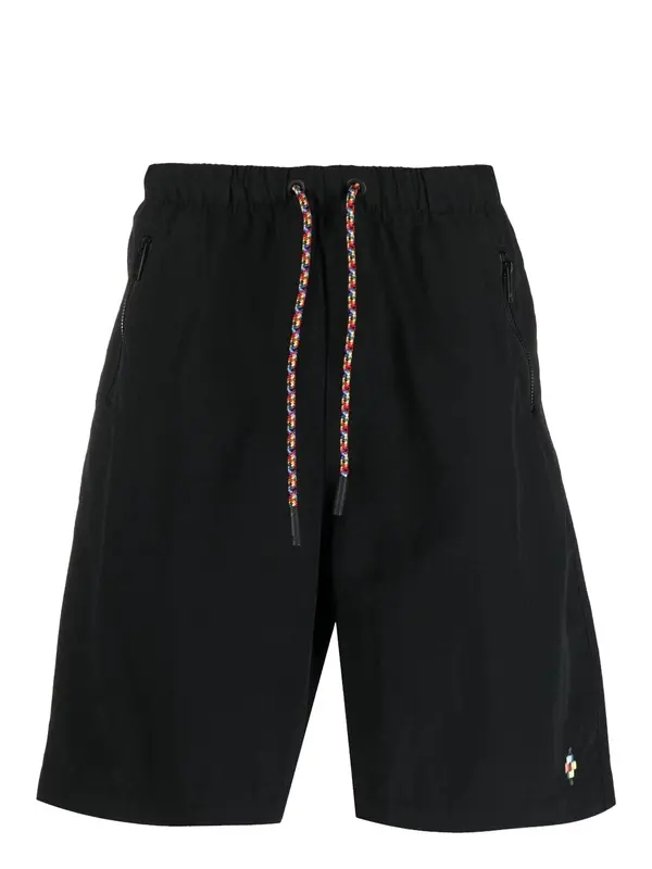 COUNTY OF MILAN Marcelo Burlon Logo-embroidered Track Shorts - Black