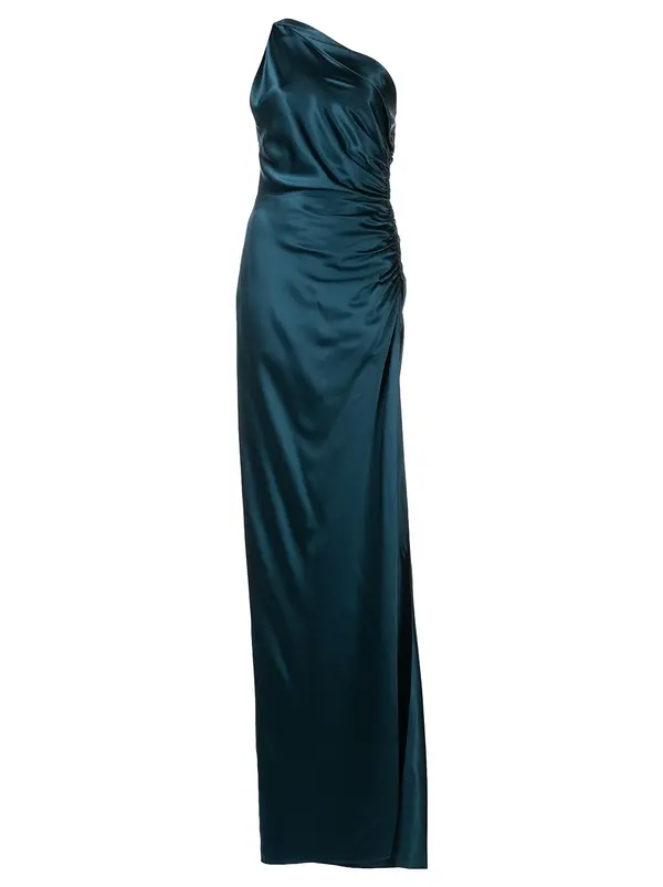 Michelle Mason Gathered-detail Gown - Blue