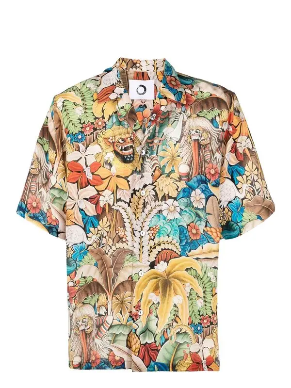 ENDLESS JOY Graphic-print Short-sleeve Shirt - Neutrals