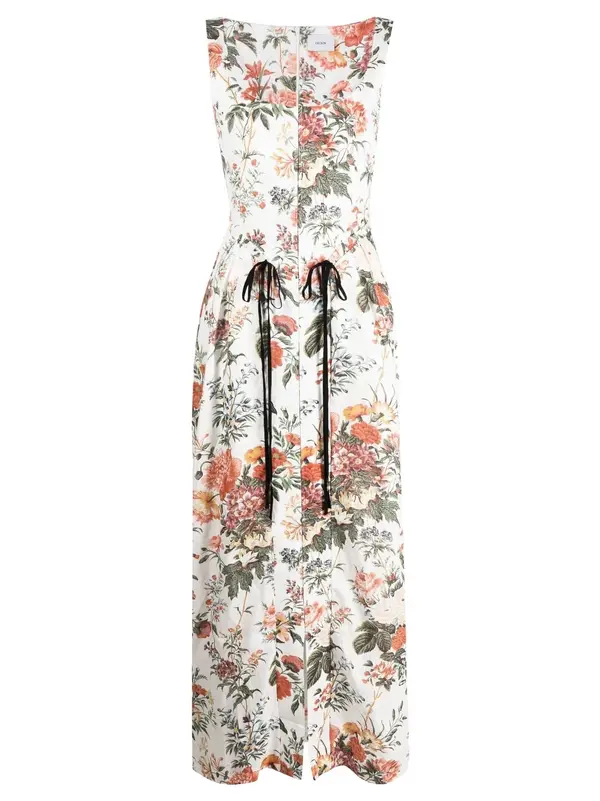 Erdem Floral Print Maxi Dress - Green