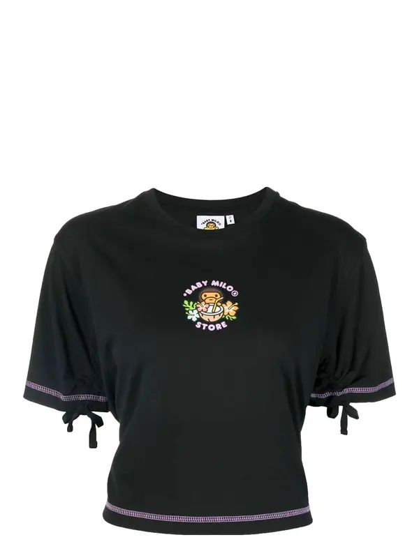 A BATHING APE Baby Milo® Store Logo-print T-shirt - Black