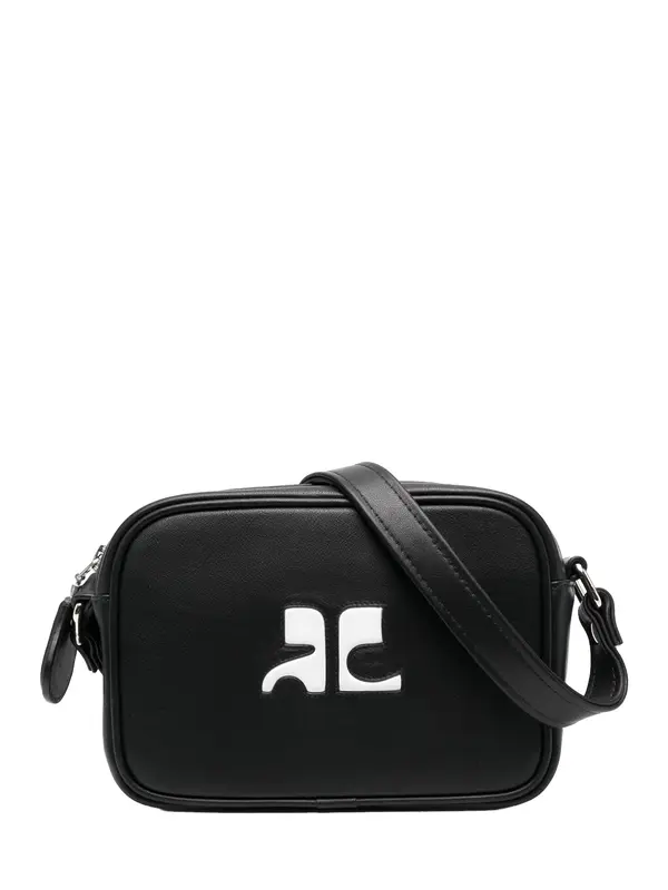 COURREGES Logo-patch Crossbody Bag - Black