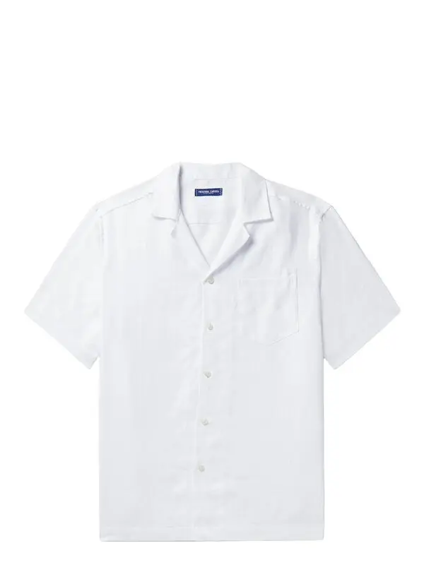 Frescobol Carioca Angelo Camp-collar Linen Shirt - White