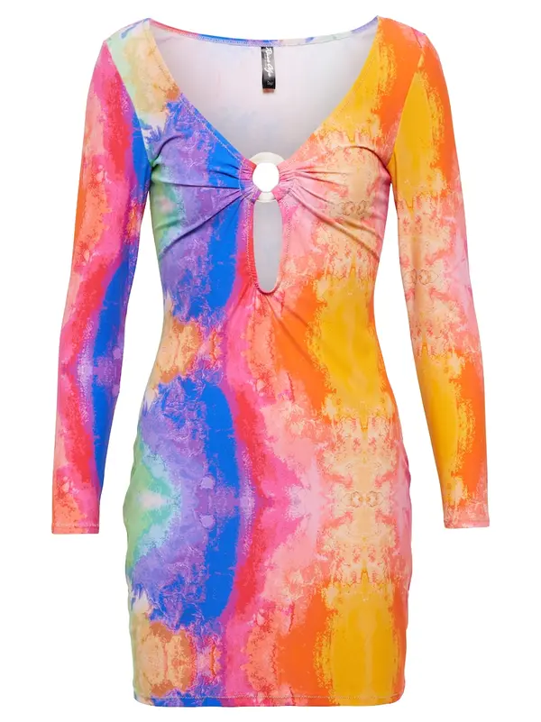 REINA OLGA Duke Printed Mini Dress - Multicoloured
