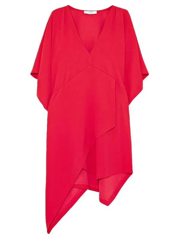 IRO PARIS Ekima Asymmetric Crepe Dress - Red