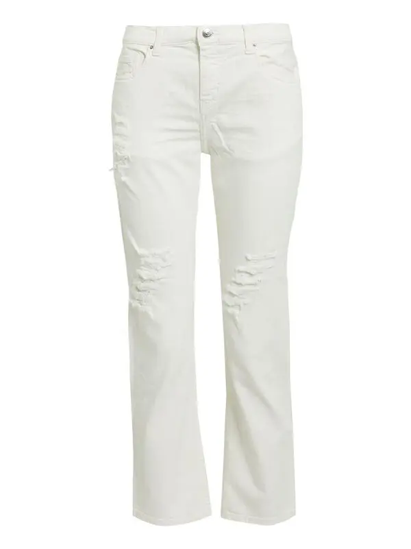 IRO PARIS Navrick Distressed Slim-leg Jeans - Ivory