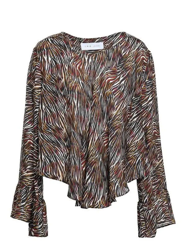 IRO PARIS Tildana Zebra-print Silk Blouse - Multicolor