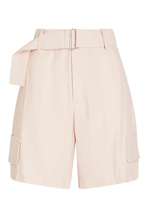 IRO PARIS Belted Crepe Shorts - Blush
