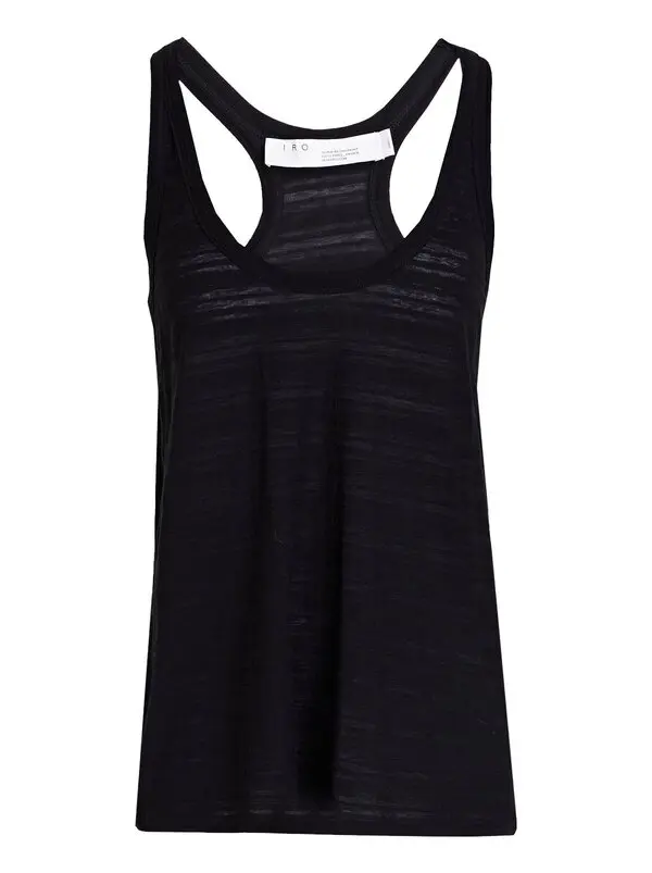 IRO PARIS Mollie Slub Cotton-jersey Tank - Black