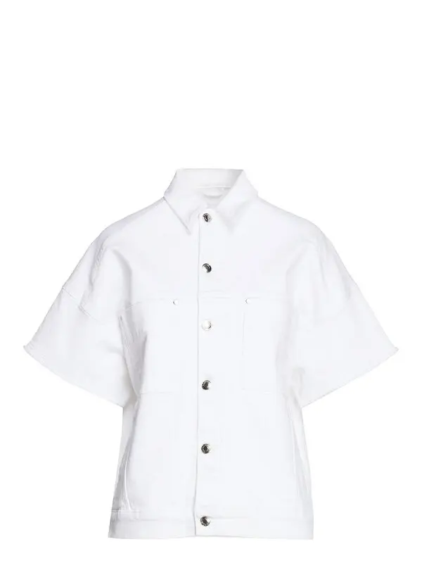 IRO PARIS Lelyah Frayed Denim Shirt - White