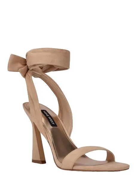 Nine West Kelsie Ankle-tie Sandal - Beige