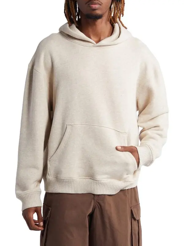 ELWOOD Core Oversized Organic Cotton Brushed Terry Hoodie - Vintage Oatmeal