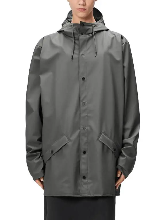 Rains Lightweight Hooded Rain Jacket - Grey