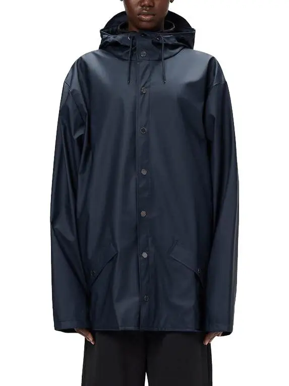 Rains Lightweight Hooded Rain Jacket - Navy