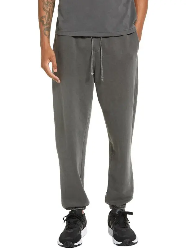 ELWOOD Core Organic Cotton Brushed Terry Sweatpants - Grey
