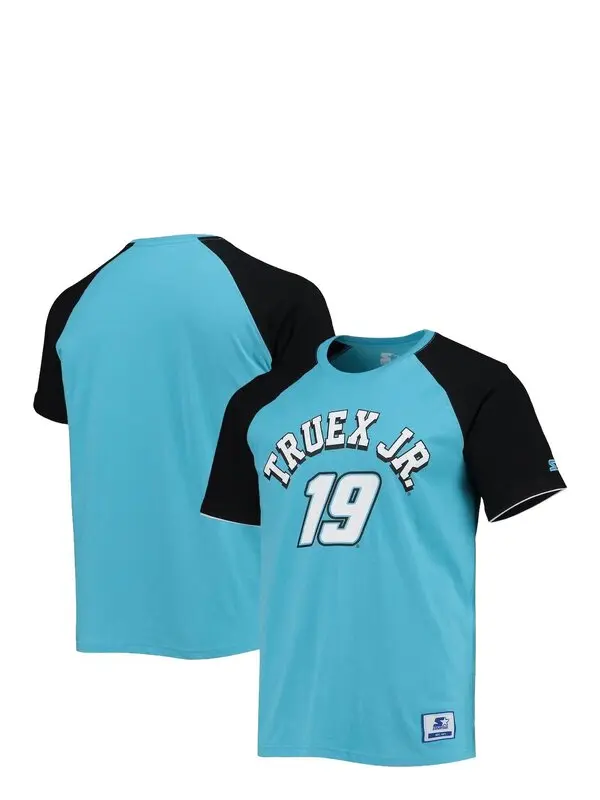 STARTER Black Martin Truex Jr The Catcher Raglan T-shirt - Blue
