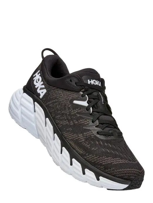 HOKA® Gaviota 4 Running Shoe - Black/white