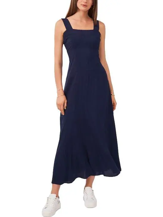 Vince Camuto Paneled Maxi Tank Dress - Classic Navy