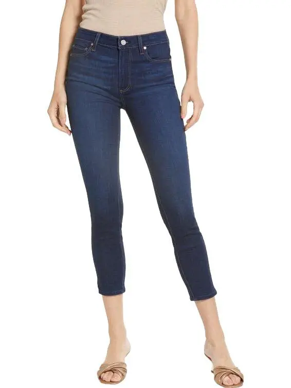 Paige Hoxton Transcend High-waist Crop Skinny Jeans - Balmoral
