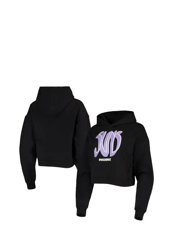 LUSSO Phoenix Suns Layla World Tour Cropped Pullover Hoodie - Black
