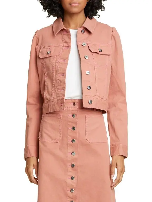 Kate Spade New York Crop Denim Jacket - Nearly Nude