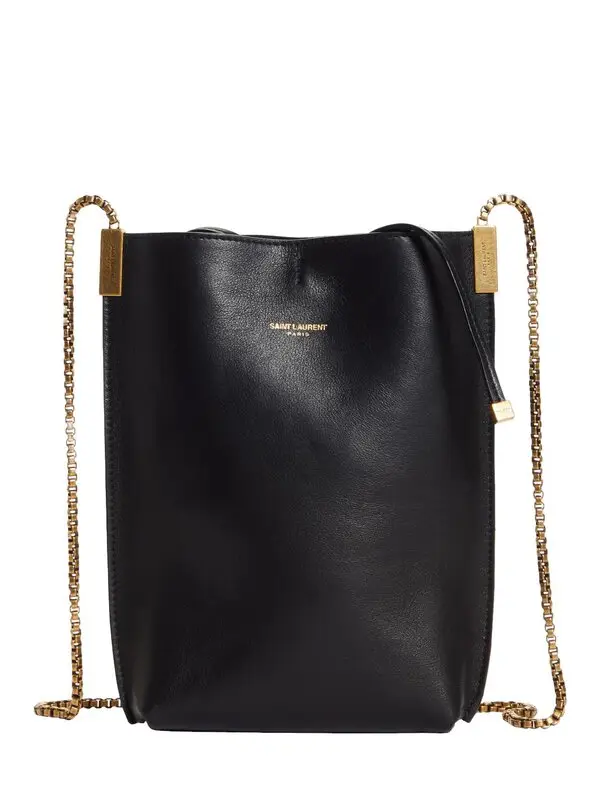 Saint Laurent Mini Suzanne Calfskin Leather Hobo - Nero