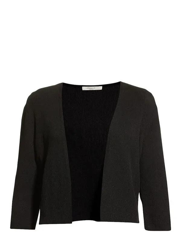 Lafayette 148 New York Cropped Open-front Cardigan - Black