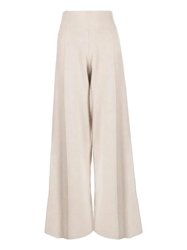 Pringle Of Scotland High-waisted Knitted Trousers - Neutrals