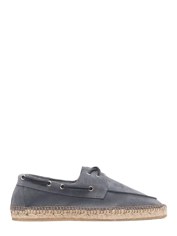 SCAROSSO Felipe Suede Boat Shoes - Grey