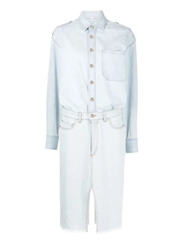 Stella McCartney Denim Shirt Dress - Blue