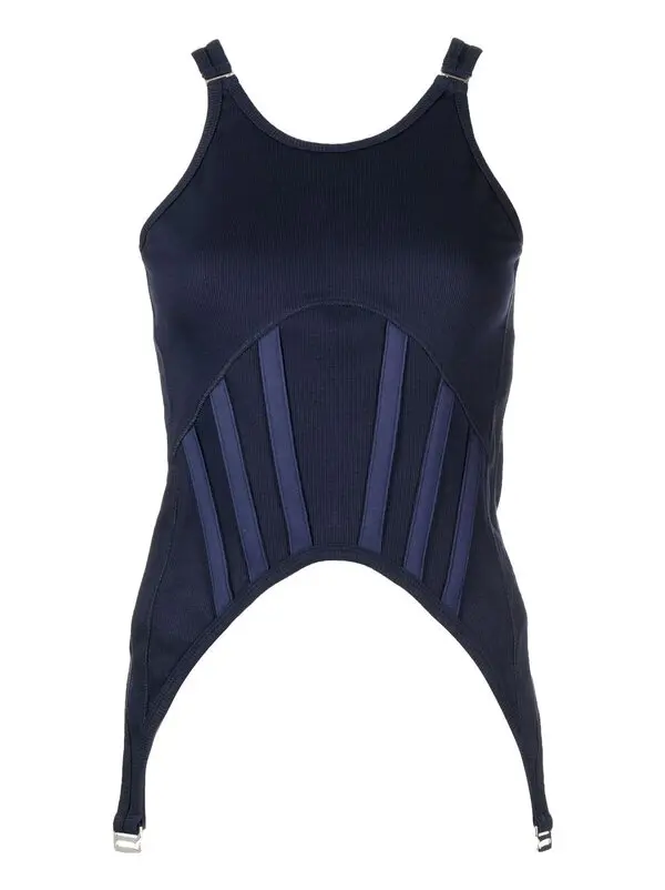 DION LEE Corset Tank Top - Blue