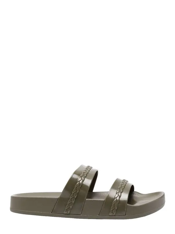 ANCIENT GREEK SANDALS Meli Slides - Green