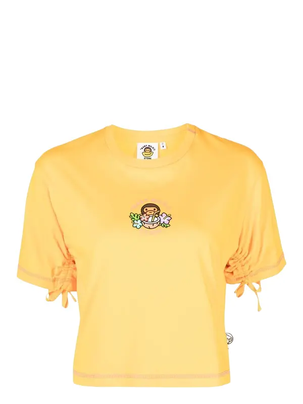 A BATHING APE Baby Milo® Store Logo-print T-shirt - Yellow