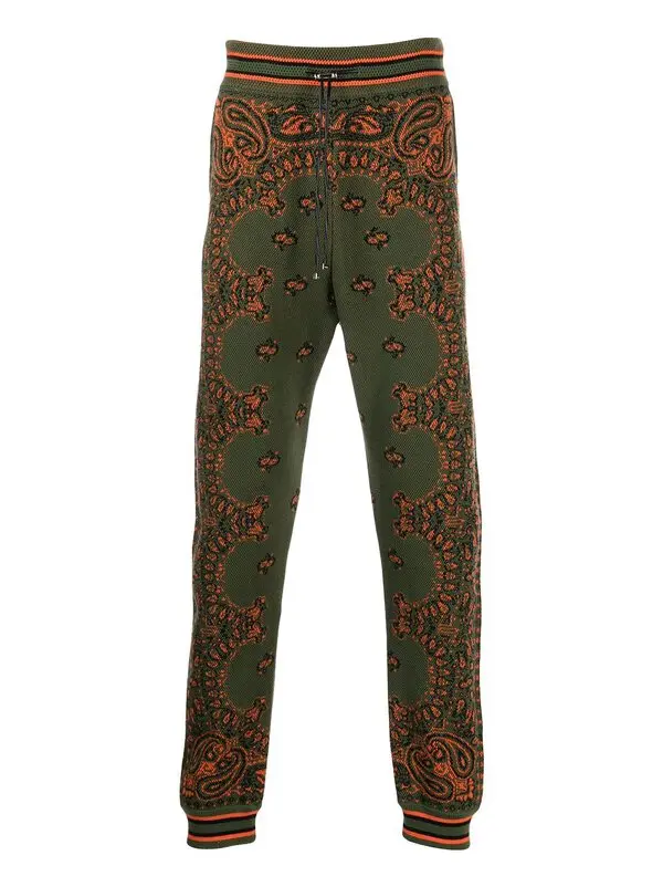 Amiri Paisley-print Track Pants - Green