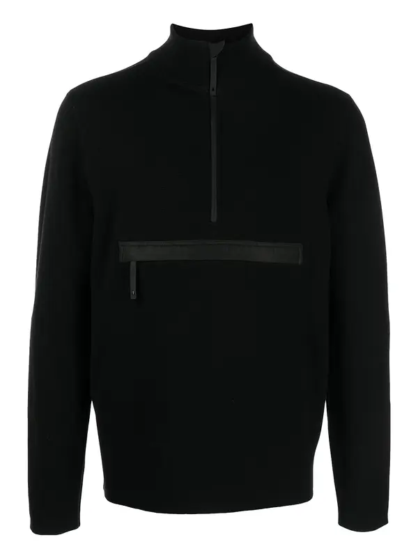 Aztech Mountain Half-zip Roll Neck Sweater - Black