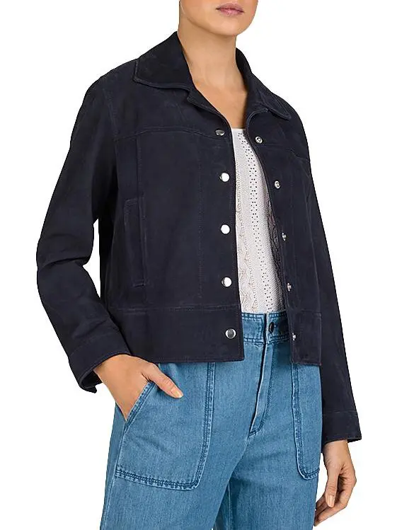 Gerard Darel Germana Suede Jacket - Blue