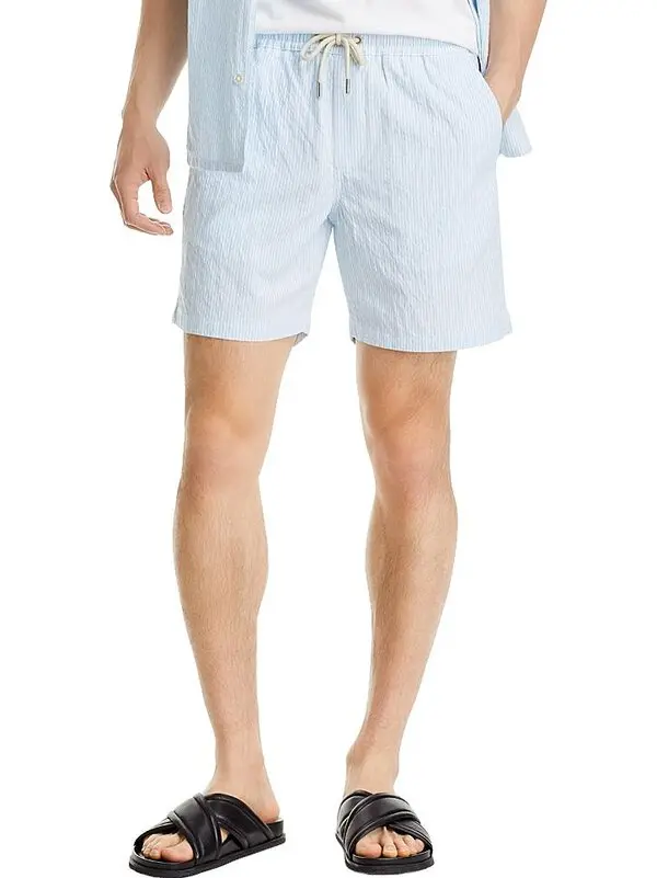 Nn07 Gregor Striped Shorts - Blue Stripe