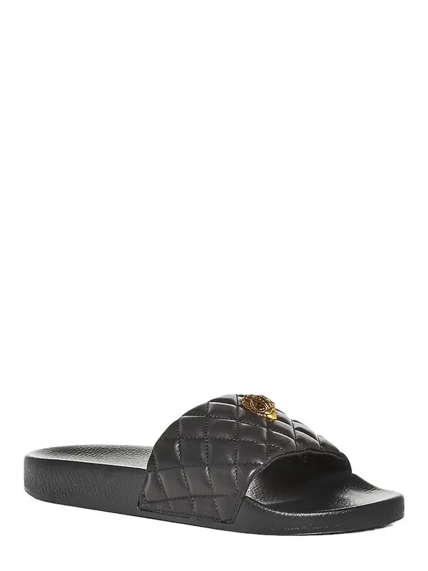 Kurt Geiger Meena Eagle Slide Sandals - Black