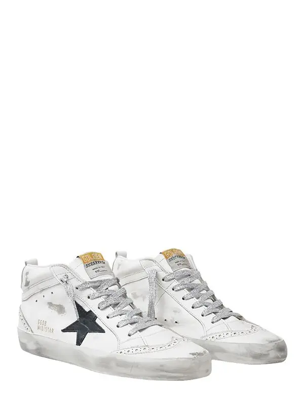 GOLDEN GOOSE Mid Star Mid Top Sneakers - White/black