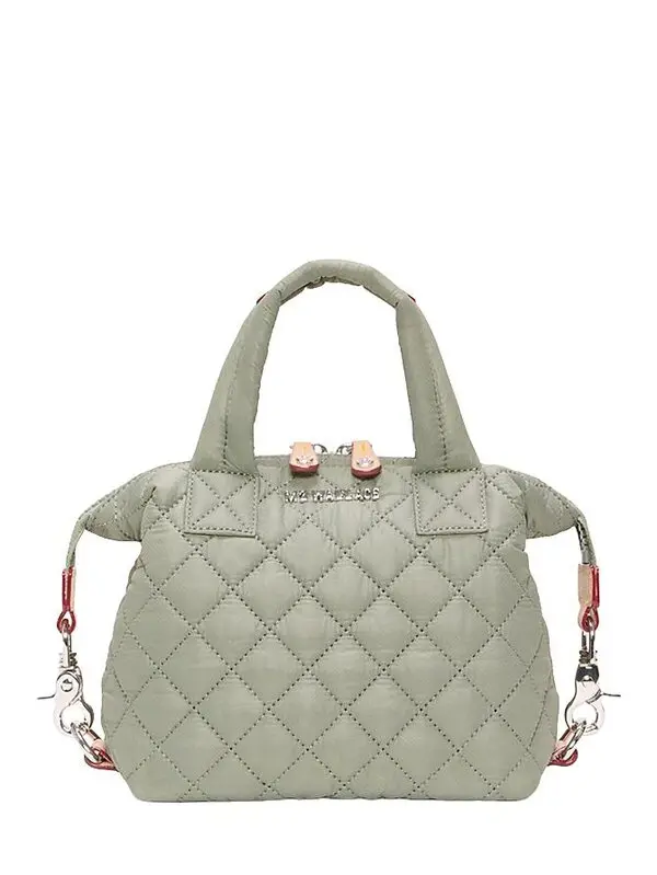 Mz Wallace Micro Sutton Bag - Agave Green/silver