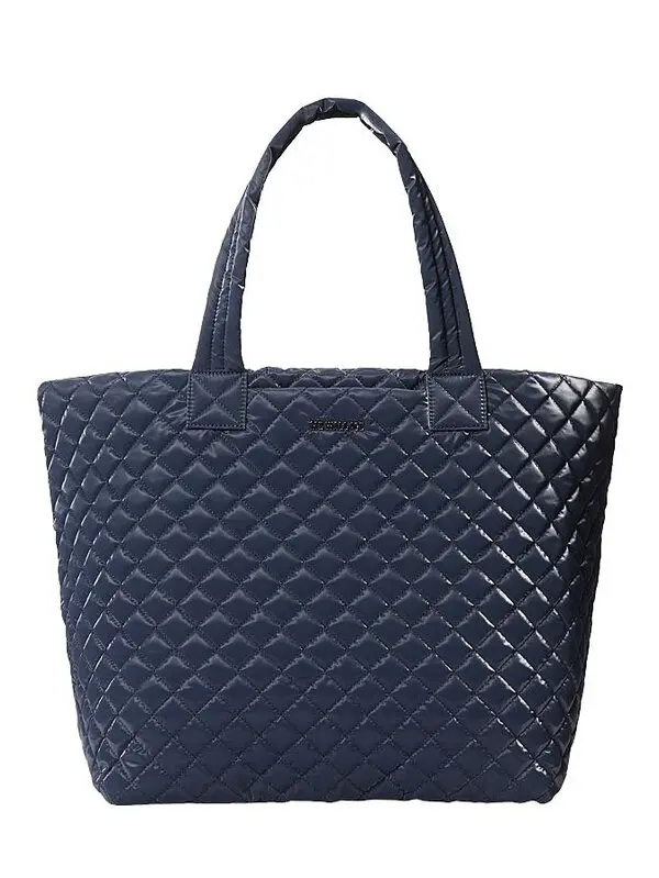 Mz Wallace Large Metro Tote Deluxe - Ink Liquid/gunmetal