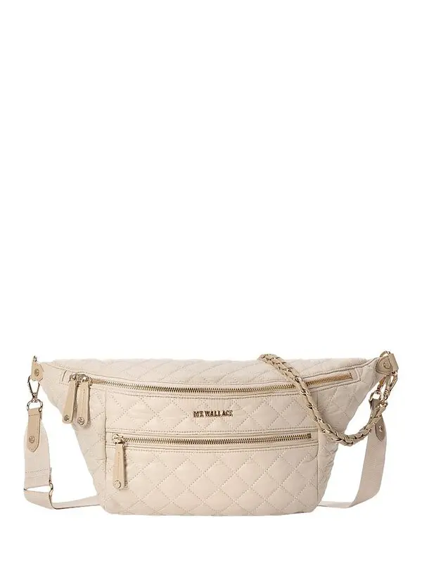 Mz Wallace Large Crossbody Sling Bag - Buff/light Gold